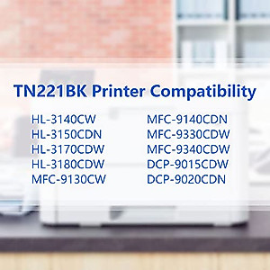 MANDBOY TN221BK TN221C TN221M TN221Y tn221 Toner Cartridge High Yield Compatible Replacement for Brother tn221 Toner Cartridge 4 Pack HL-3140CW MFC-9330CDW DCP-9015CDW Printer Ink, TN2214pk