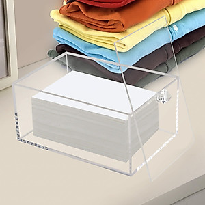 Weiai Acrylic Dryer Sheet Holder, Clear Dryer Sheets Box Container for Laundry Dispenser Storage
