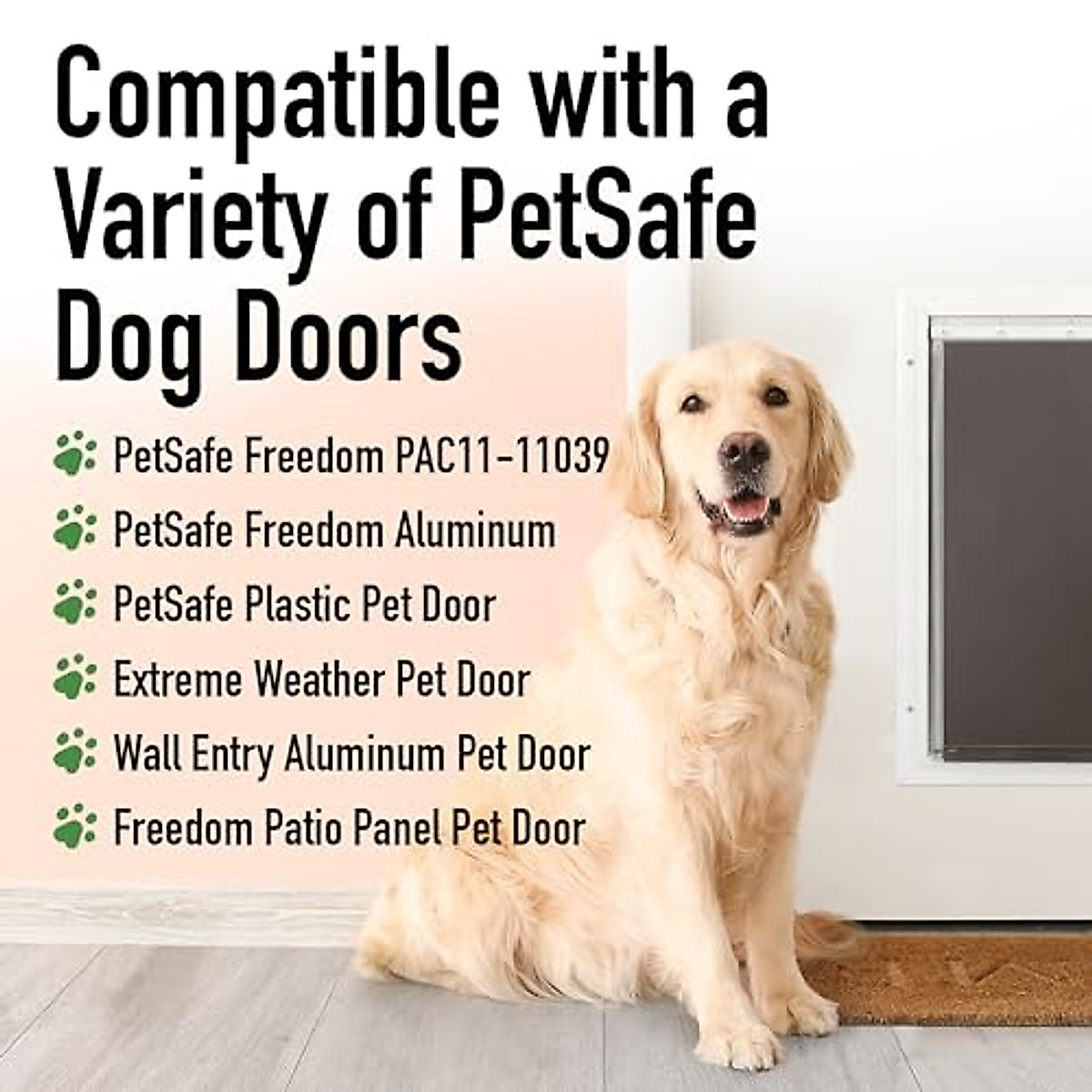 Evergreen Pet Supplies Large Replacement Dog Door Flap - Fits Petsafe Freedom PAC11-11039 - Flexible Doggy Door Flap for Small, Medium, and Large Dogs and Cats - Weather Resistant and Easy to Install