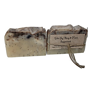 Suds By Stacy and More Peppermint Homemade Soap Bars (Two - 4 oz bars) cold processed with essential oils