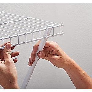 Rubbermaid Linen Closet Shelf Kit, 2-foot x 12-Inch, Metal, Wire Shelving System for Laundry Rooms or Basements