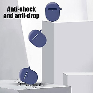 USTIYA Case for Redmi Buds 4 Protective Silicone Case with Keychain Cover (Black)