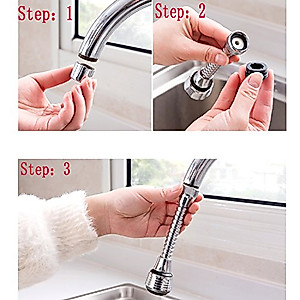 Kitchen Faucet Sprayer 360 Degrees Swivel, for Kitchen Sinks Sprayer Replacement Attachment, Laundry Sink Sprayer，Suitable for Thread Interface of Circular Faucet.Set of 1