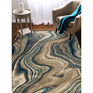 Transocean Liora Manne Ashford Agate Indoor Blue 7'10"X9'10" Rug