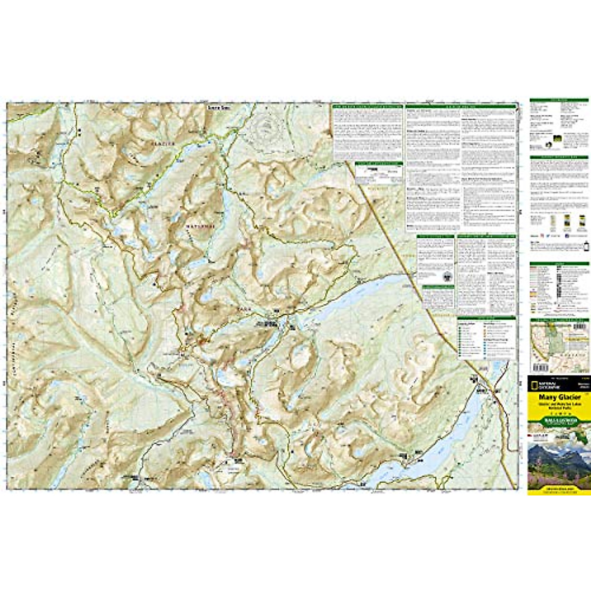 Many Glacier: Glacier and Waterton Lakes National Parks Map (National Geographic Trails Illustrated Map, 314)