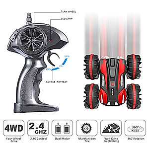 Beach Toys Remote Control Car - Amphibious Waterproof Vehicles RC Car for Kids 6-12 Year Old Pool Lake Outdoor All Terrain Land Water Boat Birthday Gifts for Boys Girls Age 6 7 8 9 10 11 12 13Year Old