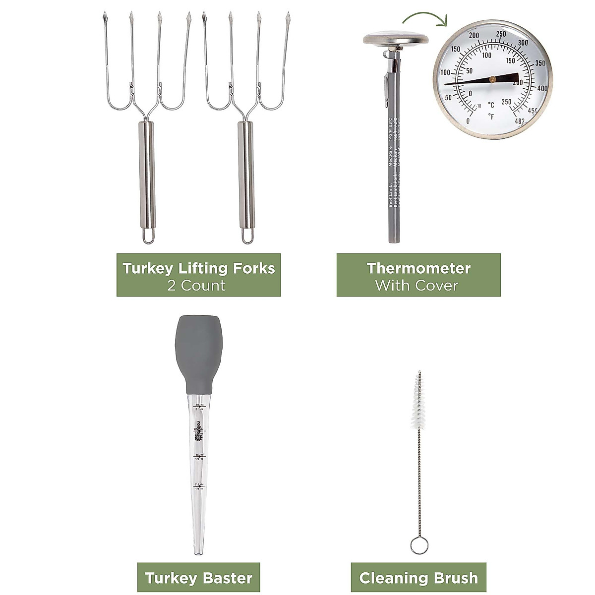 Ecolution Turkey Roasting Gadget Set, Standard, Stainless Steel