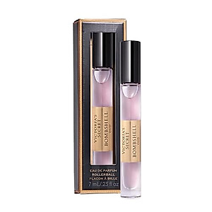 Victoria's Secret Bombshell Oud Eau de Parfum Rollerball, Notes of Oud, Spice, Pink Saffron & Peony Travel Size Mini Perfumes for Women (0.23 oz)