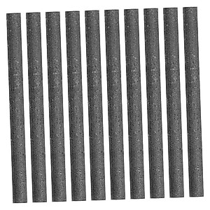 BUGUUYO 10pcs Electrode Bar Carbon Fiber Rod Carbon Rods Electrode Rod Tube Graphite Rods Electrode Graphite Stir Rod Electrode Tube Bar Carbon Fiber Tubes Electrode Cylinder Arc Rod Black