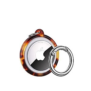 Omter Resin Airtag Case Holder with Airtag Keychain, Dropproof AirTag Keychain Cover, Full-Body Shockproof,Portable AirTag Case for Keys, Luggage,Wallet,Cat,Dog(Tortoise Shell)