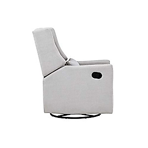Suite Bebe Pronto Gliding Swivel Recliner, 29x35x40.5 Inch (Pack of 1), Blanco White Fabric