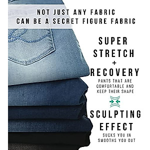 Rekucci Women's Secret Figure Premium Denim Straight Leg Pull-On Jean (10, Ink Blue Sandblast)