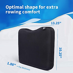 Hornet Watersports Memory Foam Rowing Machine Seat Cushion Designed for Rowing Machine Concept 2 Rower, Hydrow Rower and Water Rower - Rower Pad