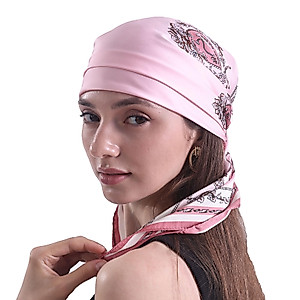 la ceida Satin Silk Scarves for Women and Girls Premium Summer Square Neck Scarf, Ladies Head Hair Scarf and Wraps 27.5 Inch