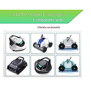 eeTao 12.6V 1.8A 2-Prong AC/DC Adapter Charger Compatible with Aiper Seagull SE 600 HJ1103J HJ1102 600 800 1000 1500 AIPURY1500 P1111 Robotic Pool Cleaner 12.6VDC DC12.6V 1800mA Power Supply Cord