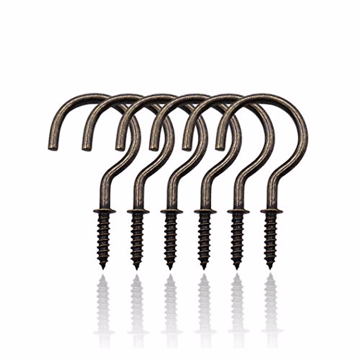 IDEALSV 1-1/2" Bronze Screw Cup Hook Ceiling Hooks 36 Pack Screw-in Light Hooks Mug Hooks