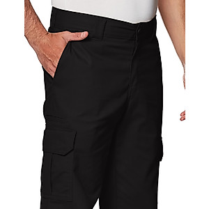 Dickies mens Regular Straight Stretch Twill Cargo work utility pants, Black, 38W x 32L US
