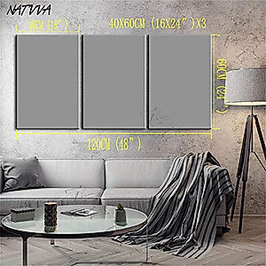 3 Pieces Picture Set Nordic Luxury Navy Blue Gold Abstract Leaves Vein Texture Canvas Print Decorative Painting for Living Room Home Decor With Inner Frame