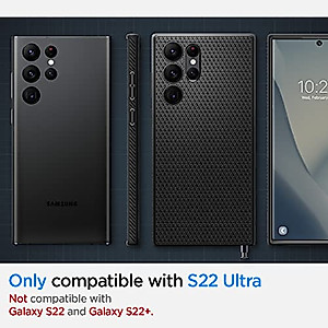 Spigen Liquid Air Armor Designed for Galaxy S22 Ultra Case (2022) - Matte Black