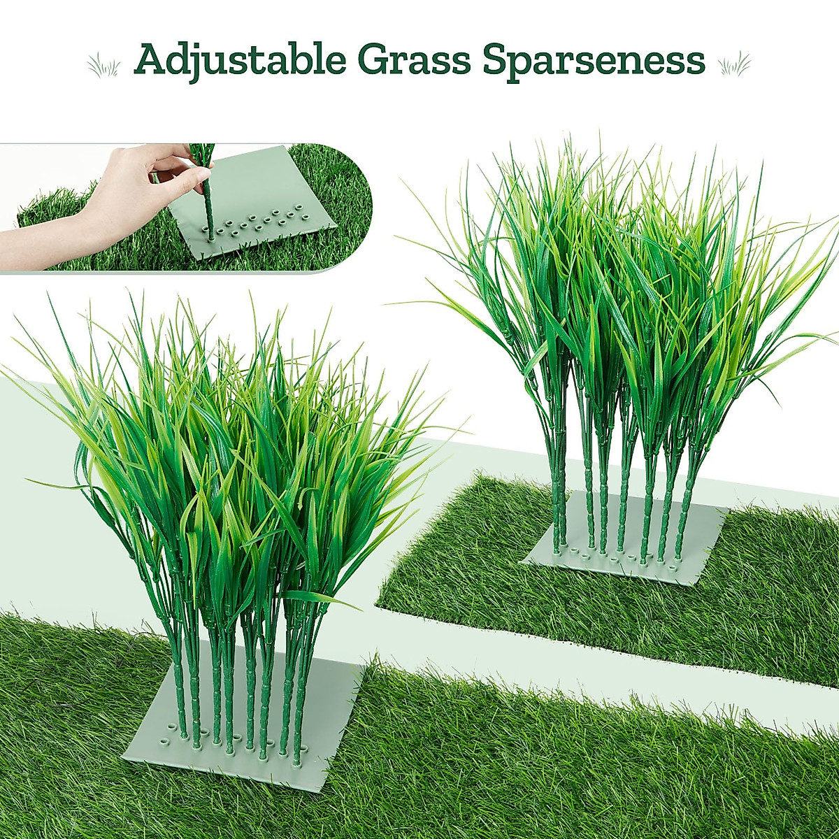 Dog Pee Post for Guiding Dog Urination and Prevent Urine Splash, Reusable Artificial Grass Plants for Indoor and Outdoor Dog Potty Training 1set 8pcs