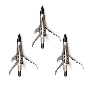 NEW ARCHERY PRODUCTS Spitfire Edge 100 Grain 1.75" Cutting Diameter 3-Blade Durable Precise Rear-Deploying Bow Hunting Broadhead - 3 Pack