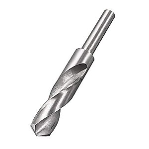 uxcell Reduced Shank Drill Bit 21mm High Speed Steel HSS 4241 with 1/2 Inch Straight Shank