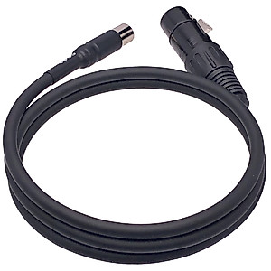 CESS-196-3f Mini XLR Male to XLR Female Adapter Cable, 3-Pin Mini XLR to Standard XLR for Lapel Microphones, Headsets, Audio Mixers, Cameras, and Professional Sound Equipment (3 Feet)