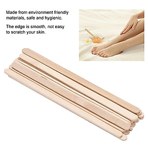 100 Hair Removal Stick,Wax Sticks, Disposable use design clean and hygienic Wood Waxing Craft Sticks Spatulas Applicators for Face Eyebrows Lip Hand Hair Removal Eyebrow and Body