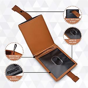 PRIMOXE RFID Blocking Bifold Slim Vegan Leather Minimalist Front Pocket Wallets for Men Money Clip