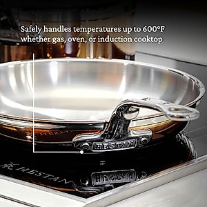 Hestan - CopperBond Collection - 100% Pure Copper Frying Pan, Induction Cooktop Compatible, 12.5-Inch