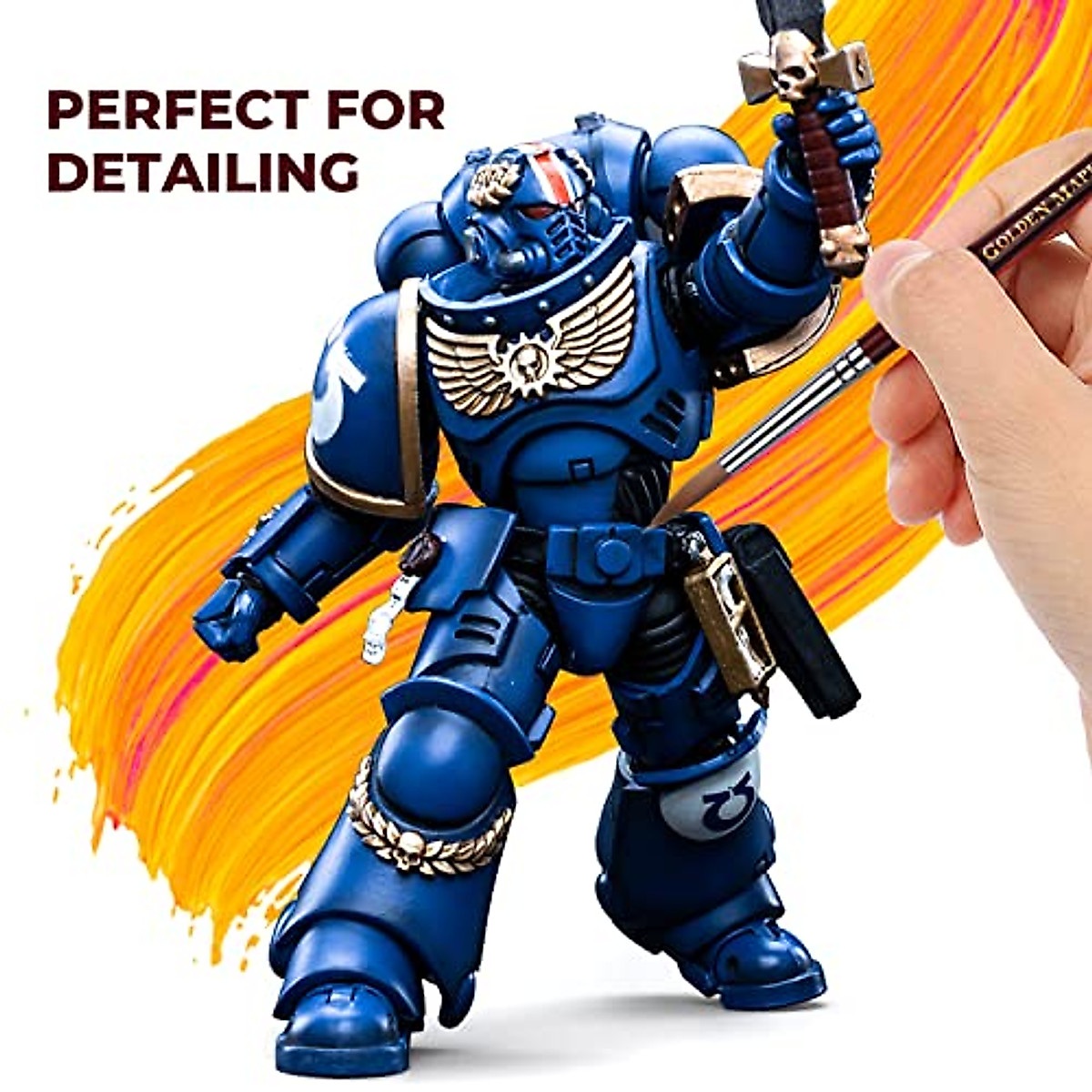 Sable Brushes for Miniatures, 000 Small Paint Brush, Golden Maple Kolinsky Sable Brushes Detail Paint Brushes Model Thin Paint Brushes For Miniature Painting Watercolor Painting,Warhammer 40k Painting