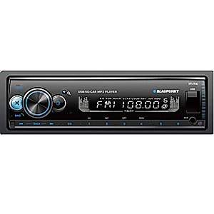 BLAUPUNKT Irvine70 Multimedia Car Stereo - Single DIN LCD Display with Bluetooth Streaming, Hands-Free Calling, MP3/USB Front Aux, AM/FM Receiver - Detachable Faceplate
