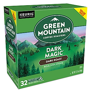Green Mountain Coffee Roaster Dark Magic Keurig Single-Serve K-Cup Pods, Dark Roast Coffee, 32 Count