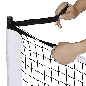 BBBuy 22FT Portable Pickleball Net Stand Set Metal Frame and Regulation Size Net w/Carrying Bag Indoor Outdoor Activities Game Play
