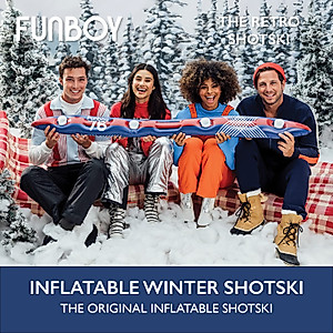 FUNBOY Winter Fun Inflatable ShotSki Drink Holder, Two Pack, Retro Two Pack