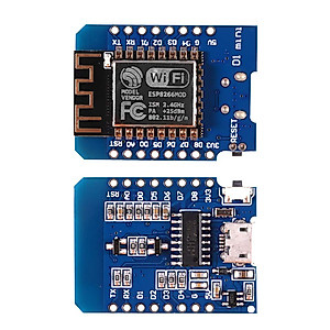 WLAN WiFi Internet Development Board D1 Mini NodeMcu Lua 4M Bytes Development Module Base on ESP8266 ESP-12F for Arduino Compatible with WeMos D1 Mini (2PCS)