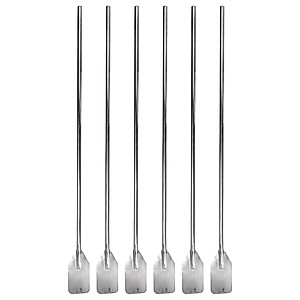 SPARTA Stainless Steel Mixing Paddle, Dishwasher Safe with Long Handle for Kitchen, Cooking, 60 Inches, Silver, (Pack of 6)