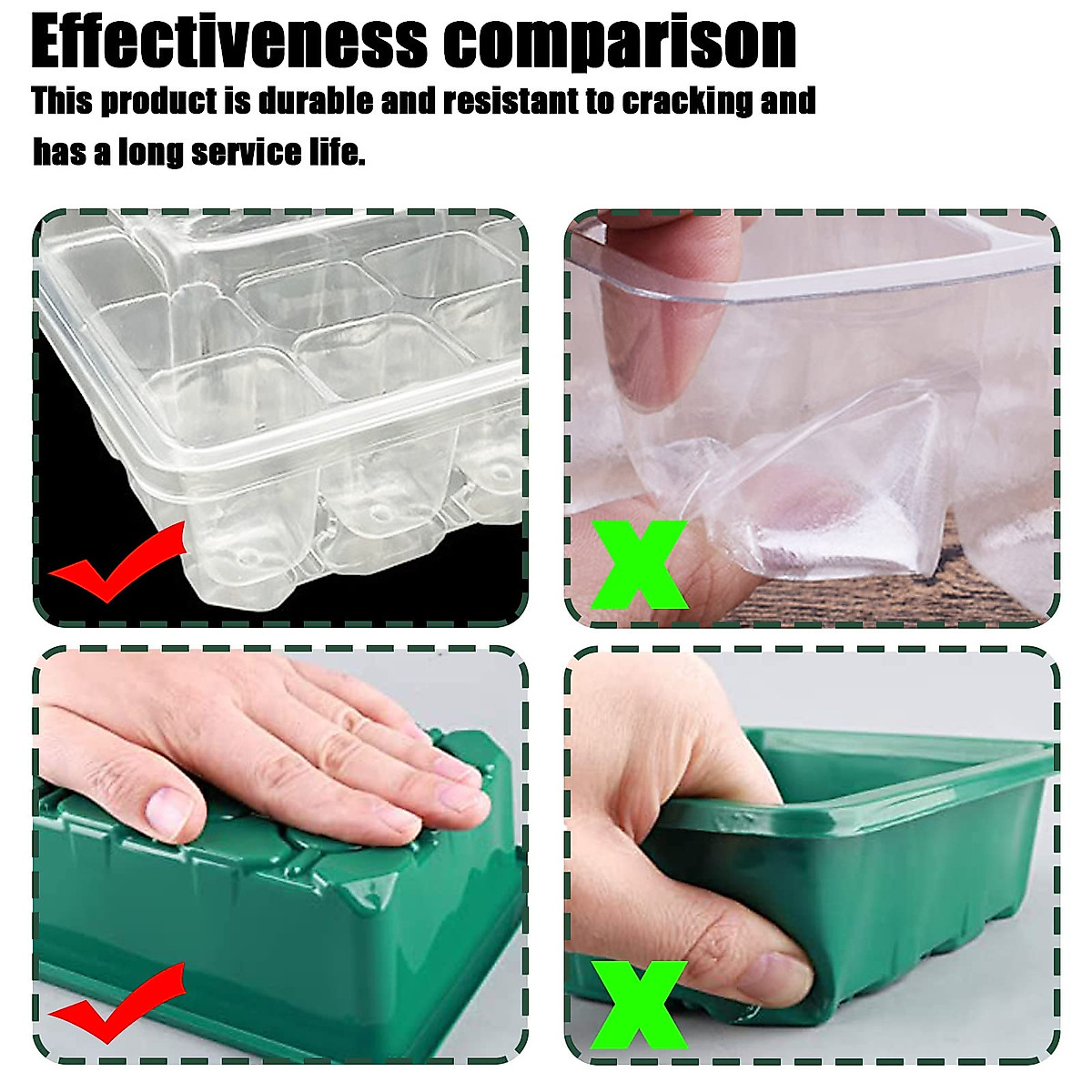 SPISFUD 10 Packs Seed Starter Tray , Humidity Dome with Seedling Starter Kits and Greenhouse Foundation Seed for Growing Starting( 120 Cell Trays)