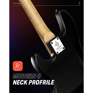 Donner Electric Bass Guitar 4 Strings Full-Size Standard Bass PB-Style Beginner Kit Black for Starter with Free Online Lesson Gig Bag Guitar Strap and Guitar Cable, DPB-510D