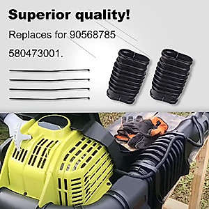 580473001 Replacement Bellows Flex Tube Compatible with Ryobi 38cc Backpack Blower RY40404 40V Blower RY40404NV, RY40404NVM, RY40440 Also for 308054129, 310816015, 309266005 (2 PACK)