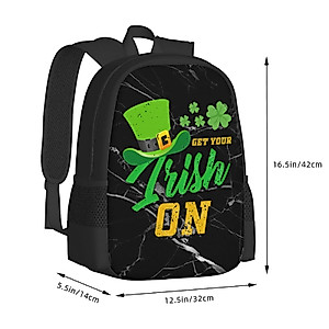 RUNAUP-St-Patricks-Day-Backpack, Lightweight Backpack Classical Casual Daypack For Women Men