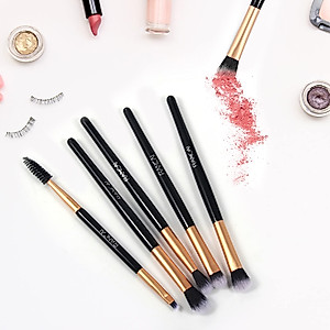 luumeiy Eye Makeup Brushes 5 Pieces Professional Eye Shadow Make-up Brush Set Applied with Eyeshadow palette, Concealer Liquid, Eyebrow powder (2021 Latest)