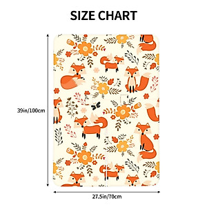 Rutiea Baby Car Seat Canopy Animal Print Fox Nursing Cover for Infant Boys and Girls Breastfeeding Scarf, Keeps Baby Warm and Cozy