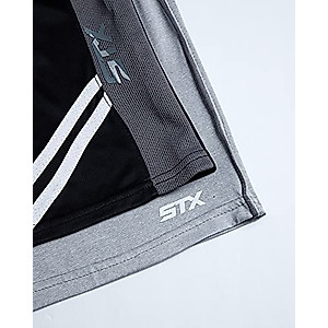 STX Boys' Active Shorts – 2 Pack Lightweight Athletic Shorts (Little Boy/Big Boy), Size 10/12, Black/Grey