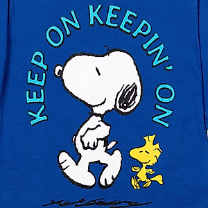 Peanuts Snoopy Charlie Brown and Friends Little Boys 2 Pack T-Shirt Blue/Grey 7-8