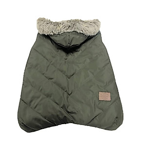 angelette Premium Down Cape Stroller,Carrier Cover and Car Seat Footmuff, Best for Freezing Winter Conditions (Khaki)