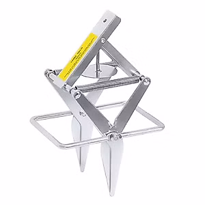 YardYield Mole Trap,Galvanized Steel Mole Scissor Trap,Reusable Mole Gopher Trap,Easy Set Quick Capture Gopher Trap for Lawns (Silver)