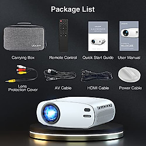 VIDOKA [Upgraded] Projector with WiFi and Bluetooth, 9500L Native 1080P Projector FHD Movie Outdoor Projector with Carry Bag, Home Video Projector for TV Stick/PS4/Android/iOS