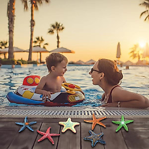 8 Pieces Big Pool Toy Diving Toys Starfish Sea Animals Sets Summer Toys，Diving Toys Set Dive Throw Toy Set Underwater Swimming Toys Pool Toys for Kids