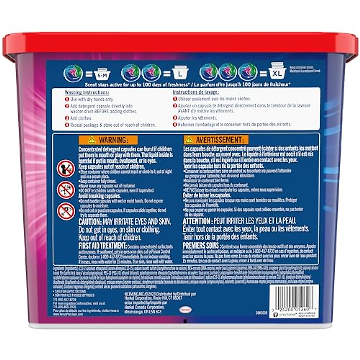 Persil Discs Laundry Detergent Pacs, Intense Fresh, High Efficiency (HE) Compatible, Laundry Soap, 62 Cou